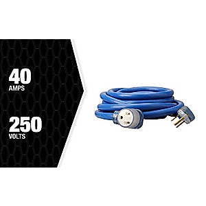 Coleman Cable 19228806 8/3 Heavy-Duty STW 50-Amp/250-Volt Nema 6-50 Blue Welder Extension Cord; 50-Feet