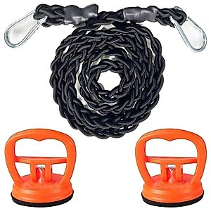 Retractable Portable Clothesline for Travel，Tri-Braided Clothing line with Strong Suction Cups and Metal Hooks, for Indoor Laundry Drying line,Outdoor Camping Accessories, Without Clothes Clips