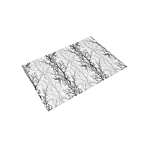 Tree Forest Outdoor Rugs for 5'x8' Patios Clearance, RV Camping Mat Rug Portable Outside Rug Indoor Outdoor Area Rug Mat for Beach Deck Pool Abstract Winter Branch Nature Black Grey