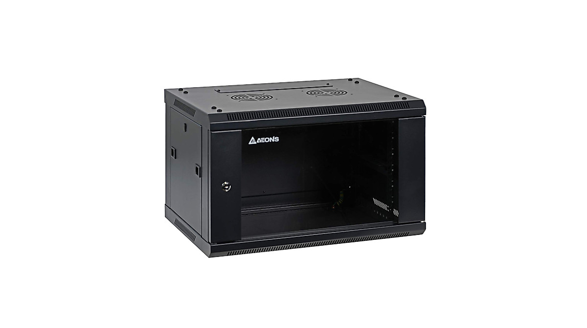 Aeons 6U Wall Mount Network Cabinet - Secure 19-inch Server Rack