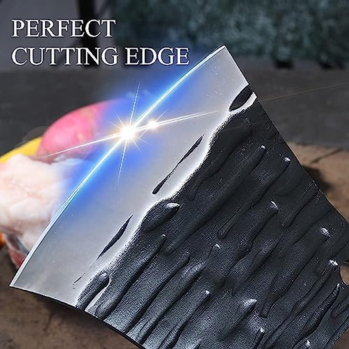 Omesio Meat Cleaver Heavy Duty Bone Chopper Bone Cleaver Meat Bone Cutter butcher knife for bone cutting Cleaver Knife Big Chopper Cutting