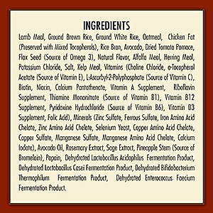 AvoDerm Natural Dry Dog Food, For Skin & Coat, Lamb & Rice Formula, 15 Pound