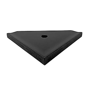 Questech Décor 8 Inch Corner Shower Shelf and 5 Inch Shower Caddy Foot Rest, Geo Flatback Wall Mounted Bathroom Shower Organizer, Graphite Black