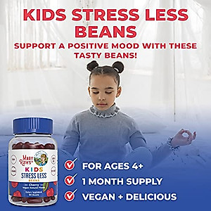 Stress Relief Vita-Beans for Kids & Liquid Probiotics 4oz Bundle by MaryRuth's | Natural Calm, Relaxation, Stress and Mood Support | Digestive Health | Gut Health & Immune Support
