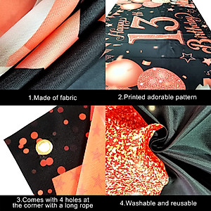KatchOn Rose Gold Happy 13th Birthday Banner - XtraLarge, 72x44 Inch | Rose Gold and Black Happy 13th Birthday Decorations for Girls | Official Teenager Banner, 13 Year Old Birthday Supplies