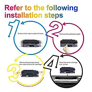 Uniwork Compatible Toner Cartridge Replacement for HP 80A CF280A 80X CF280X 05A CE505A for Laserjet Pro 400 M401A M401D M401N M401DN M401DNE M401DW, MFP M425DN Printer Tray (4 Black)