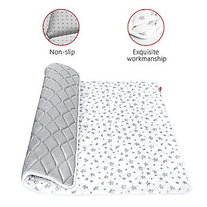 Premium Foam Baby Play Mat, 50''x50'' Playpen Mat, One-Piece Crawling Mat Non Slip Cushioned Mats for Babies, Infant and Toddler, Baby Floor Play Mat