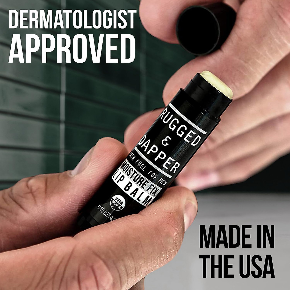 Organic Lip Balm for Men, Mens Chapstick Organic, Mens Lip Balm, Natural Chapstick for Men, Organic Chapstick Mint Lip Balm, Peppermint Lip Balm, All Natural Men's Lip Balm Chap Stick, Lip Therapy