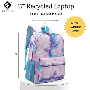 Kids Backpack and Lunch Box Set with a Bento Box (Pastel Tie Dye)