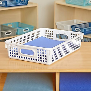 Really Good Stuff Plastic Desktop Paper Storage Baskets for Classroom or Home Use – Mesh Bins, 14.25” x 10” – (Set of 4), School Organization Supplies