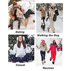 Flygo Women's Winter Warm Fleece Joggers Pants Sherpa Lined Athletic Active Sweatpants(Large, Black)