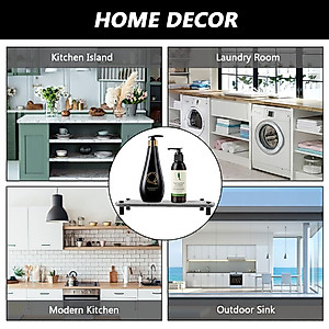 Bathroom Counter Tray, Sink Caddy Stone, 2 Pcs Stone Tray Instant Dry Sink Tray, Bathroom Sink Caddy Strong Water Absorption Sink Caddy, Kitchen Sink Accessories for Bathroom Kitchen(Gray+White)