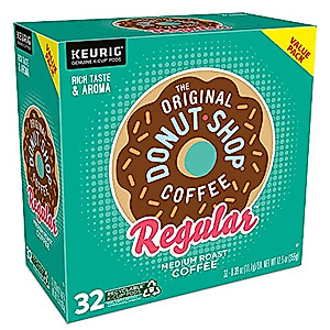 The Original Donut Shop Regular, Single-Serve Keurig K-Cup Pods, Medium Roast Coffee Pods, 32 Count