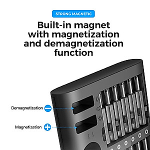 RARTOP Screwdriver - 51 in 1 Screwdriver Set with 48Pcs Mini Screwdriver Bits, Magnetic Screwdriver Phillips, Slotted, Square, Torx, Hex, Screwdriver Hand Tool Set for Electronics Repair