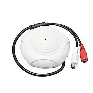 XMSJSIY CCTV Microphone,Pickup Audio Mic,Sound monitor kit microphone High Sensitive for CCTV Security Camera DVR Surveillance System