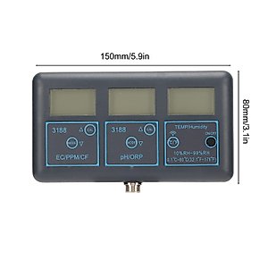 7 in 1 Water Quality Monitor Meter ABS Automatic Calibration with Power Plug Temperature and Humidity Detector for Tuya TDS ORP CF EC
