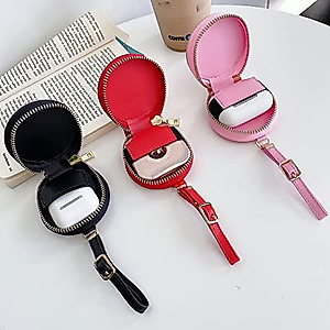 Tomcrazy Earbuds Carrying Case with Lanyard , Small Storage Pouch Bag for AirPods Pro 2 1 3 Earphone Protector , Sony LinkBuds S Cover WF-L900 WF-1000XM4 , Galaxy Buds , Car Keys , Access Card (Black)