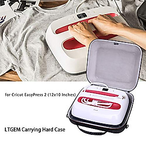 LTGEM EVA Hard Case for Cricut EasyPress 2 (12x10 Inches) - Travel Protective Carrying Storage Bag