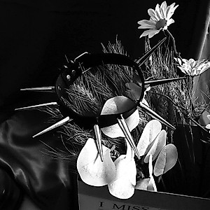 Manfnee 1PCS Punk Gothic Collar PU Leather Spike Studded Vintage Choker Necklace for Men Women Black