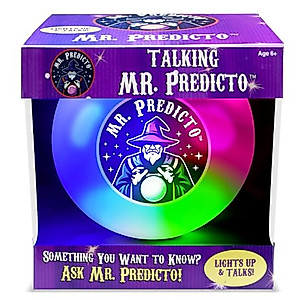 Kamhi World Predicto Fortune Teller Crystal Ball - Ask a Question & He Speaks an Answer - Mysterious Magic Ball, Light Up Toys for Teens, Tweens - Kids Novelty Toys & Amusements (Mr. Predicto)