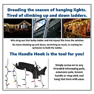 JSP Manufacturing Green & Red Plastic Utility Handy Hook - Screw On Pole Attachment Hook- 2 Kit