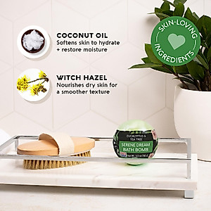 Nature's Beauty Eucalyptus & Tea Tree Bath Bomb Multi-Pack- Natural Hand Crafted, Non-Staining, Luxury Fizzy Spa Bomb, Sooth + Restore Skin, Made w/ Coconut Oil & Witch Hazel, 4.6oz (4 Pack)