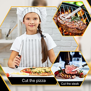 Lasnten 100 Pcs 8.78 Inches Stainless Steel Steak Knives Set Pointed Tip Steak Knives Plastic Handle Kitchen Steak Knife for Restaurant Tableware Camping Wedding Party, Black