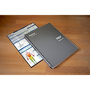 H&P notebook Plus 8.5"x10" (Large Print) - Medical History and Physical notebook, 70 medical templates with perforations