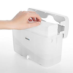 EZ-Pull Countertop SLIMFOLD Hand Towel Dispenser for Kitchen/Bathroom/Office/RV/Airbnb, White 4600-EZ, EZbrnd