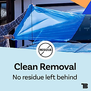 Crash/Collision Wrap, 36 inch x 100 feet, Blue Collision Wrap for Damaged Vehicles & Car Windows, Self Adhesive Broken Window Cover for Cars, Clean Removal Automotive Wreck Film, Made in America