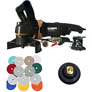 Stadea SWP106K Concrete Wet Polisher Grinder Kit with Concrete Polishing Pads - Wet Polisher Variable Speed for Wet Dry Polishing