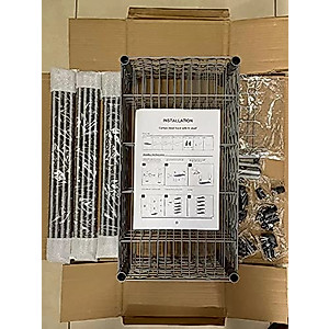 MACRO GLOBE 5-Tier Changeable Assembly Carbon Steel Standing Shelf Units,Heavy Duty Shelving Unit(350 lbs Loading Capacity),Wire Shelving Unit for Home&Kitchen,Size 21.25" x 11.42" x 59.06"(Silver)