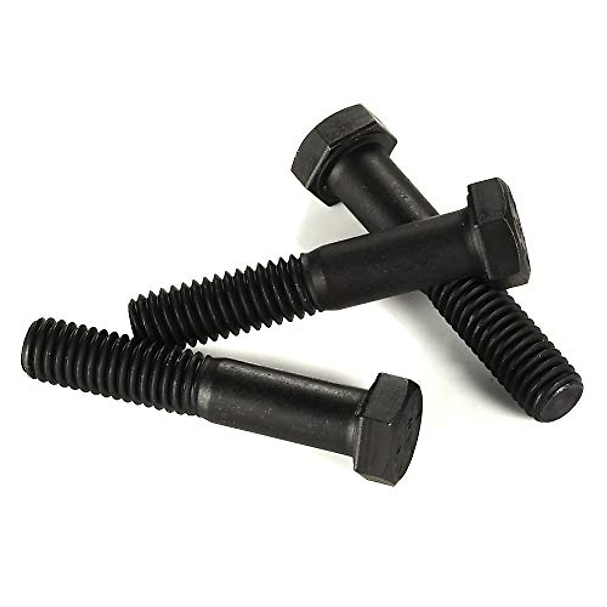 1/4-20 x 2“ Hex Head Screw Bolt, Half Threaded, Alloy Steel Grade 8.8, Black Oxide Finish, Quantity 20