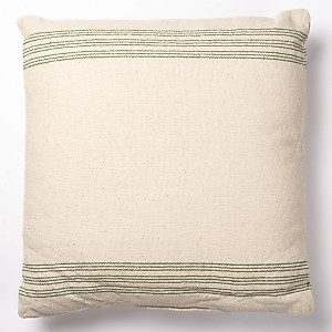 Primitives by Kathy 31049 Vintage Flour Sack Style The Lake is My Happy Place Throw Pillow, 15-Inch Square