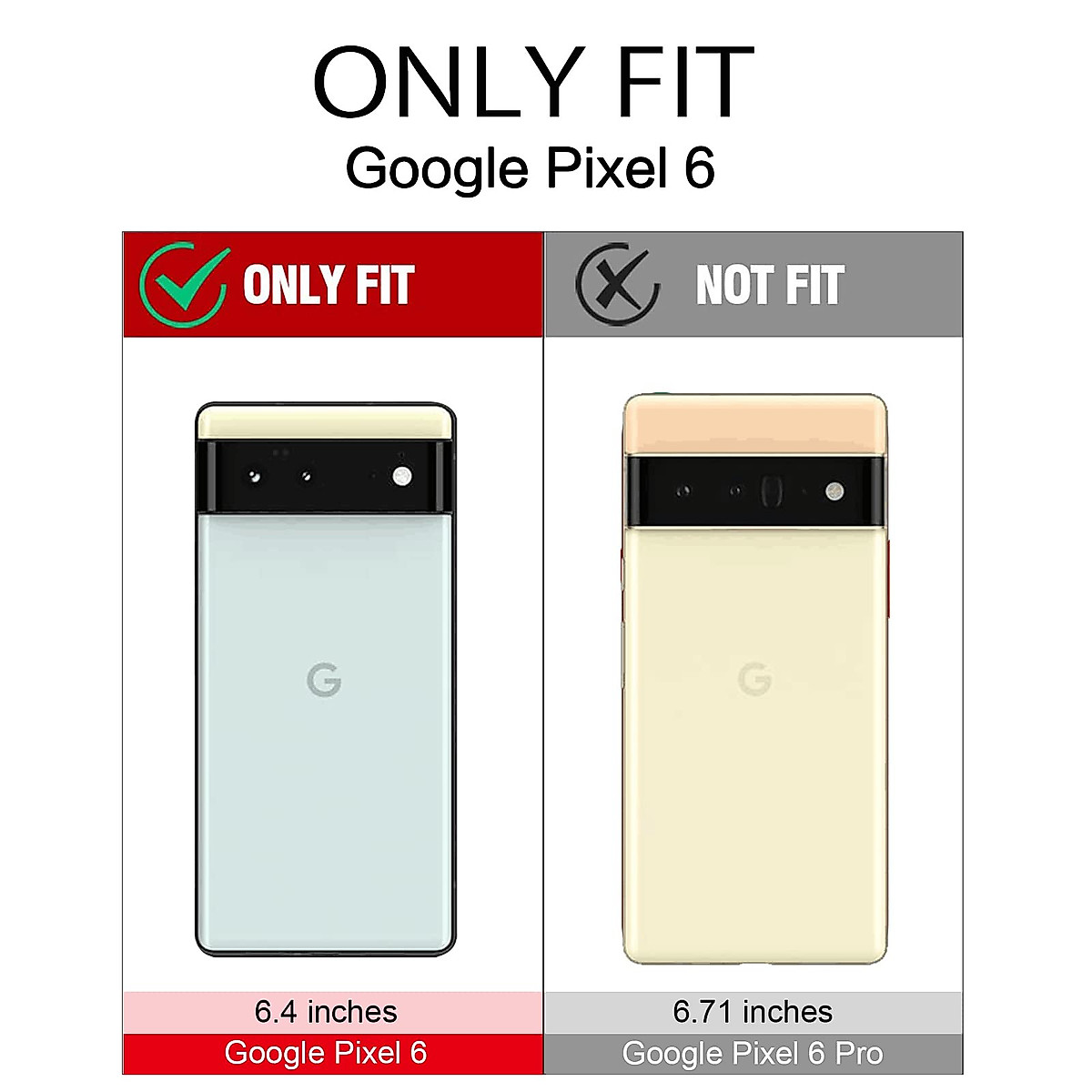 BENTOBEN Pixel 6 Case, Google Pixel 6 Case, 3 in 1 Heavy Duty Rugged Hybrid Shockproof Hard PC Cover Soft Silicone Bumper Impact Resistant Protective Phone Cases for Google Pixel 6 6.4 Inch, Black