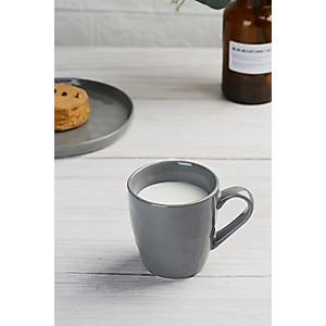 Famiware Mars 6 Pieces Coffee Mug, 12 oz Tea Mug, Catering Mugs with Handle for Coffee, Tea, Cocoa, Milk, White