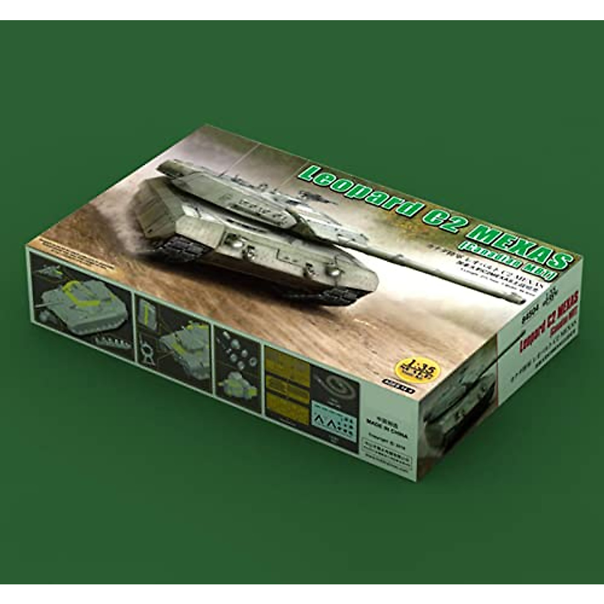 FMOCHANGMDP Tank 3D Puzzles Plastic Model Kits, 1/35 Scale Canadian Leopard C2MEXAS MBT Model, Adult Toys and Gift