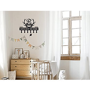 Key Hooks for Wall, Personalized Key Holder for Wall, Key Holder Coat Rack, Rustic Key Holder for Wall, Antler Key Holder Simple and Practical Key Hooks, Key Holder Wall Hanging, Custom Name Key Rack