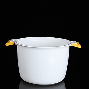 OSALADI 1L Microwave Rice Cooker Mini Rice Cooker Steamer Keep Warm Function for Soups Stews Grains Oatmeal Yellow