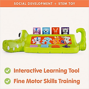 BOLEY Toddler Activity Center - Roo Crew Animal Alligator Interactive Learning Toy - Learn Colors, Shapes and Numbers - Toddler Interactive Playset – Ages 2 and Up