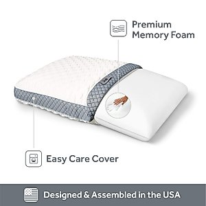 Sealy TrueForm 3" Memory Foam Twin XL Mattress Topper + Molded Memory Foam Pillow Set