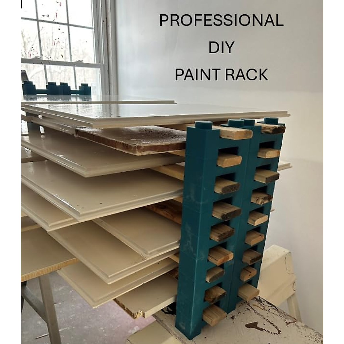 PDRS/24 - Painters Drying Rack Solution - Paint Rack - Siding - Trim - Kitchen Cabinet Doors - Doors and More! - Contractors - DIY - (24/pkg.)