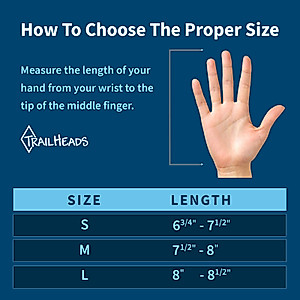 TrailHeads Running Gloves | Lightweight Gloves with Touchscreen Fingers - black (large)