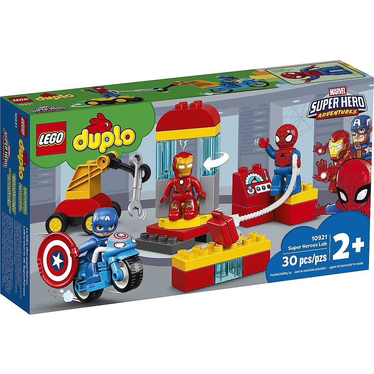 LEGO DUPLO Super Heroes Lab 10921 Marvel Avengers Superheroes Construction Toy and Educational Playset for Toddlers (29 Pieces)