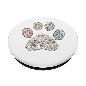 Footprint Paws Breed Pitbull Claws Bark Pet Dog PopSockets Swappable PopGrip