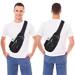 Peicees Sling Bags For Men Women Chest Bag Small Shoulder Bag Crossbody Bag For Hiking…