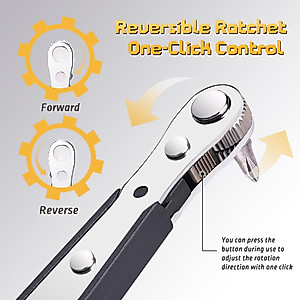 Samest 1/4” Mini Ratchet Set 12 Pieces Ratchet Screwdriver Set, 36-Tooth Reversible Premium Right Angle Ratchet, 90 Degree High Torque Mini Offset Reversible Drive Handle