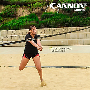 Cannon Sports Volleyball Net - Outdoor/Indoor - for Recreational Backyard, Beach, & Gymnasium Play - 30 FT