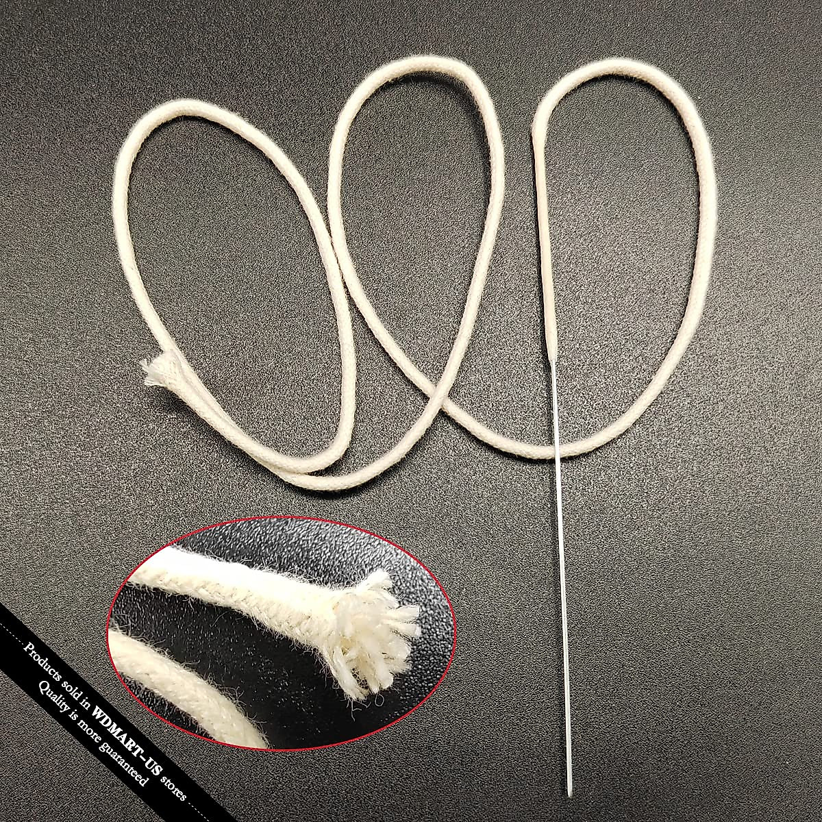 WDMART-US Kerosene Lighter consumables · Cotton core with Metal Guide Needle · Cotton core for Exchange · Suitable for Most Brands of Kerosene Lighter (Length: 19.69in-Diameter: 0.09in)