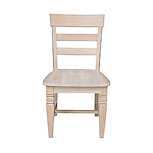 International Concepts Java Chair with Solid Wood Seat, Unfinished